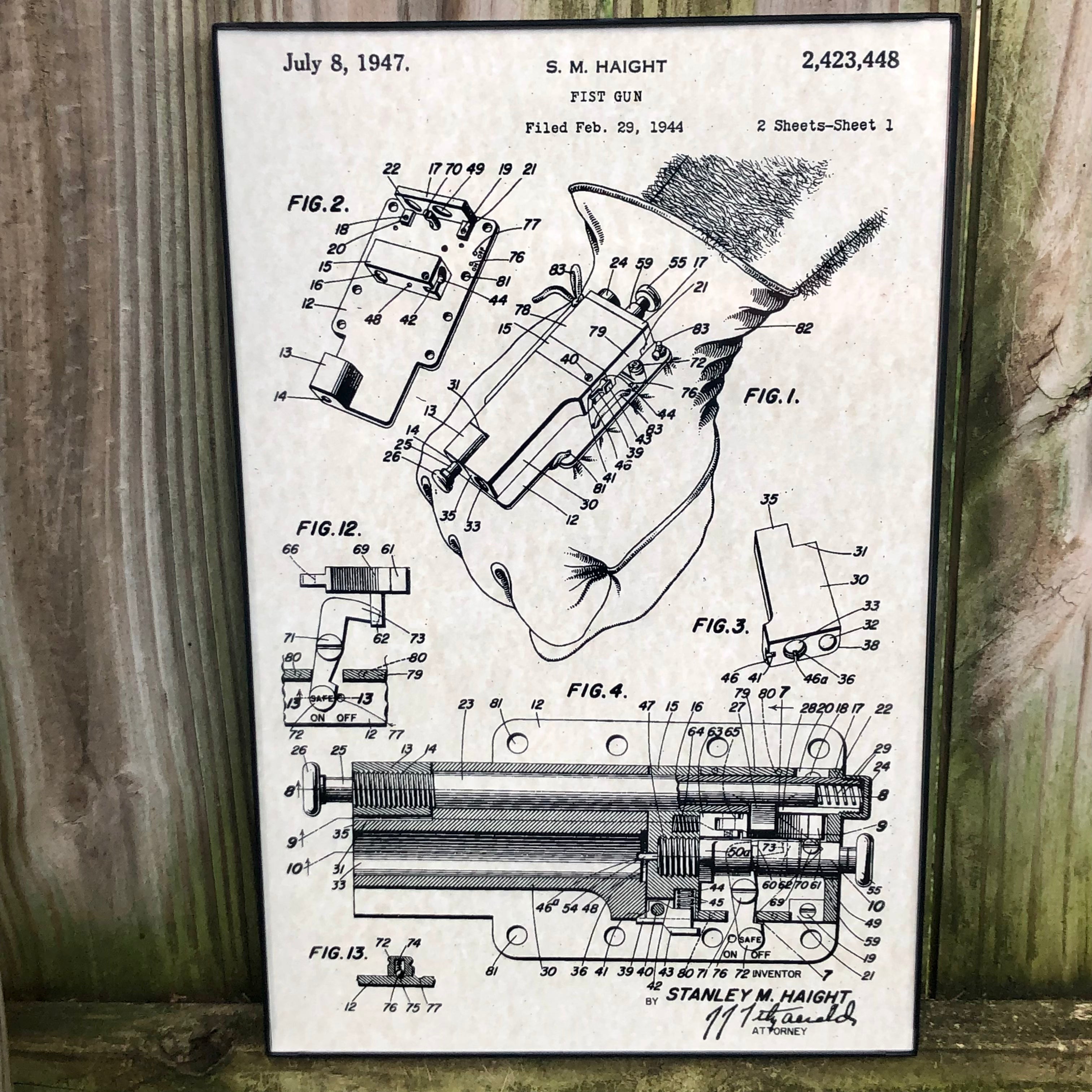 Haight Fist Gun Patent Poster – Spycraft 101